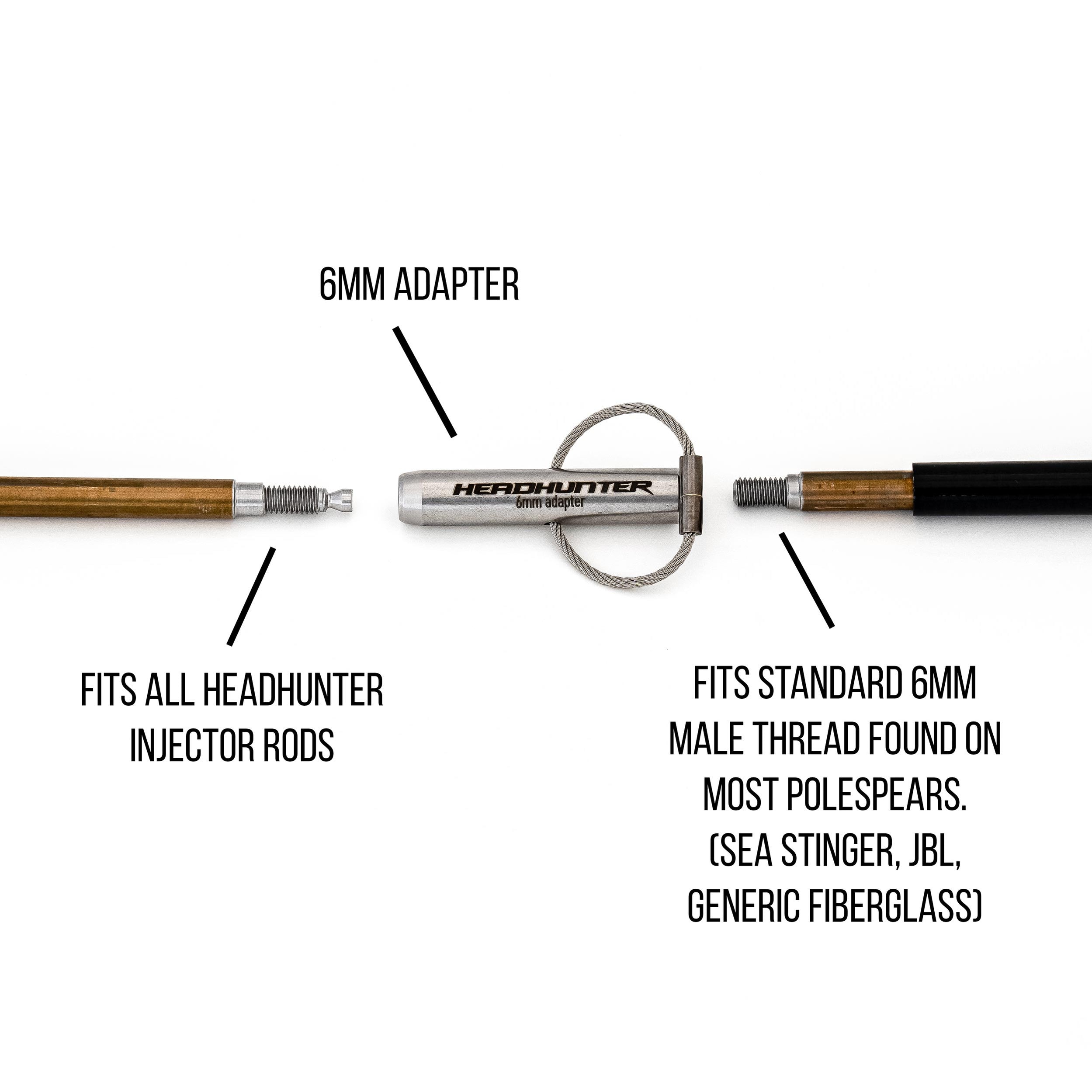 6mm Pole Spear Adapter | Headhunter Spearfishing | The Headhunter ...